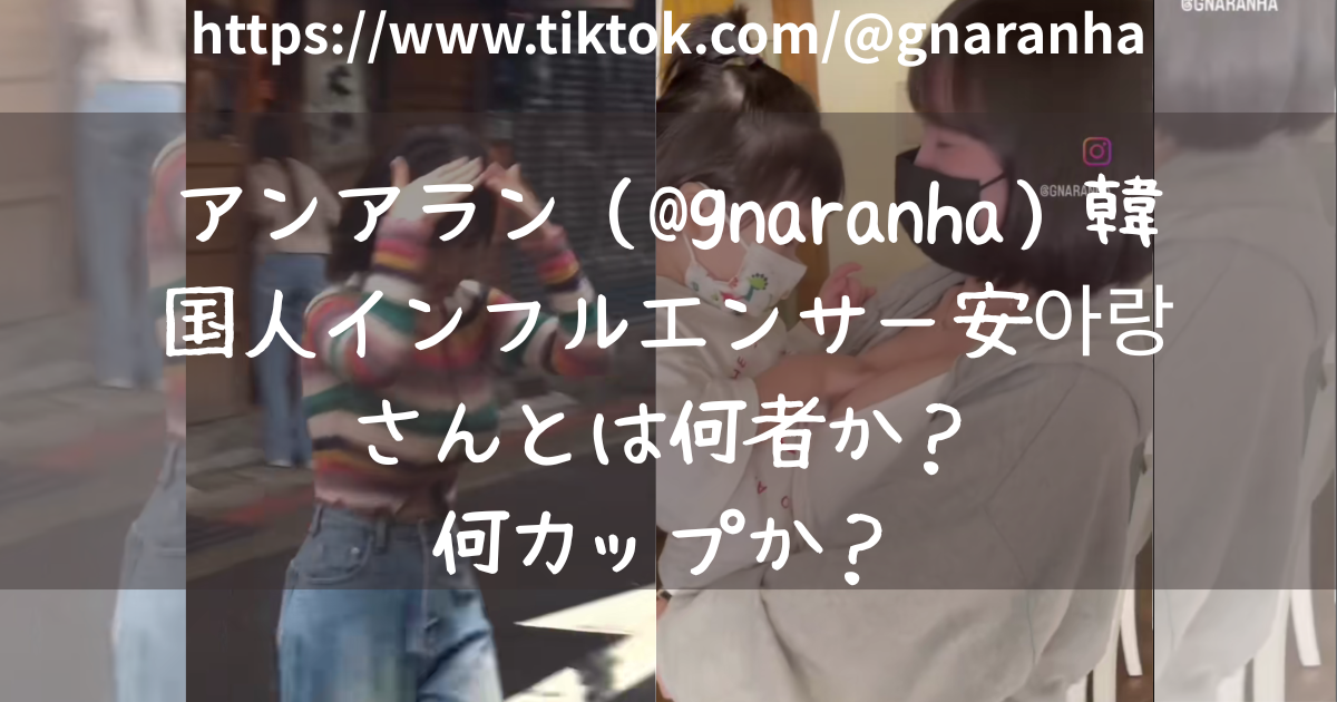 アンアラン（@gnaranha）韓国人インフルエンサー安아랑さんとは何者か？何カップか？調べる | 気になるにゅーす「ネット情報の解説屋さん」